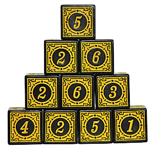 SmartDealsPro 10-Pack D6 Six Sides 16mm Dice Die for DND MTG PRG Wow Table Game Math Teaching (Yellow Letter)