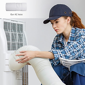 Portable Air Conditioner Hose, AC Hose with 5.1" Diameter, Counter Clockwise Thread & Length up to 59" AC Exhaust Hose for Portable AC Vent Compatible with Haier LG Delonghi Air Conditioner Parts