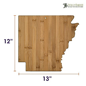 Totally Bamboo Arkansas State Shaped Cutting Board, Natural Bamboo