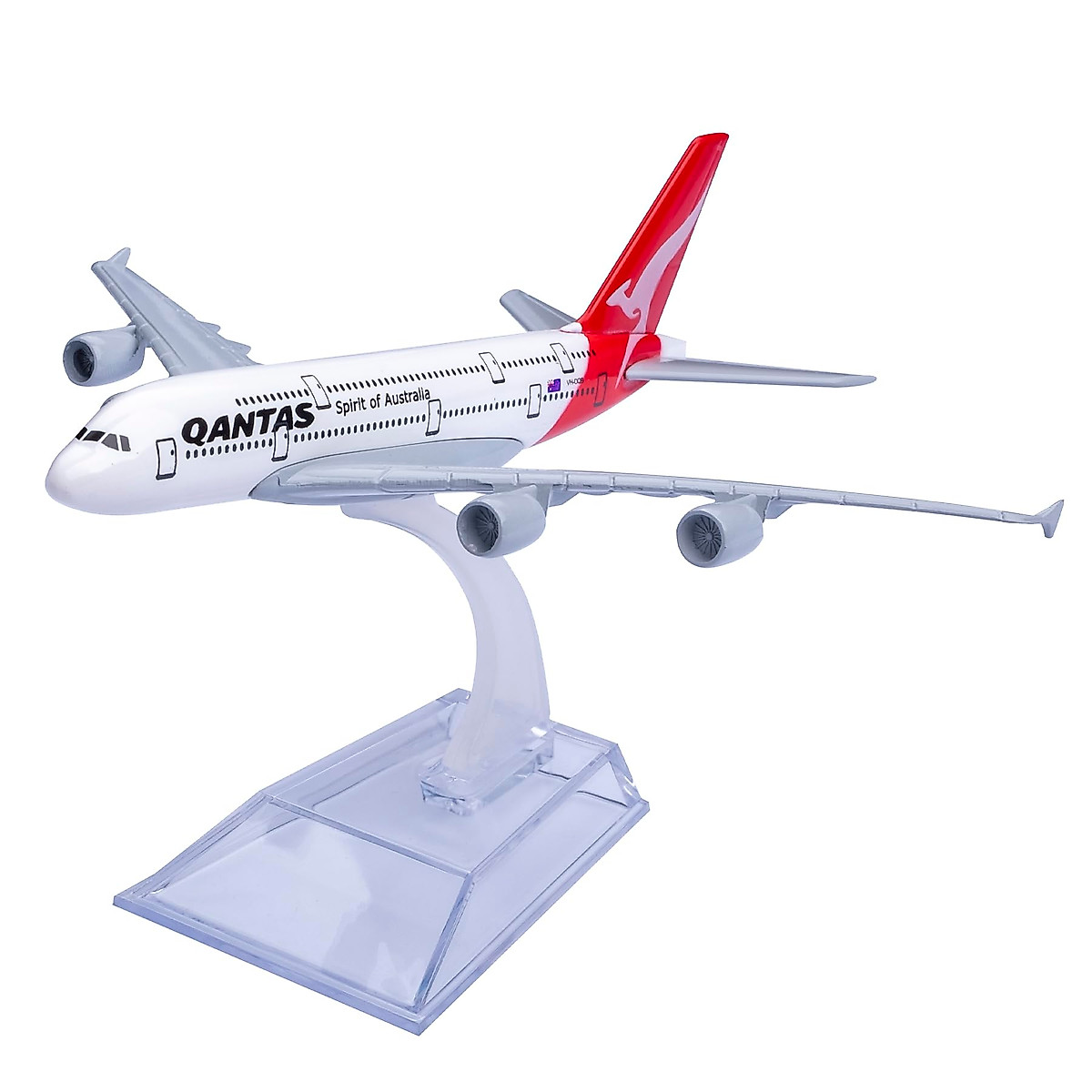 Bswath Model Plane 1:400 Scale Model Qantas A380 Model Airplane Diecast Airplanes Metal Plane Model for Gift
