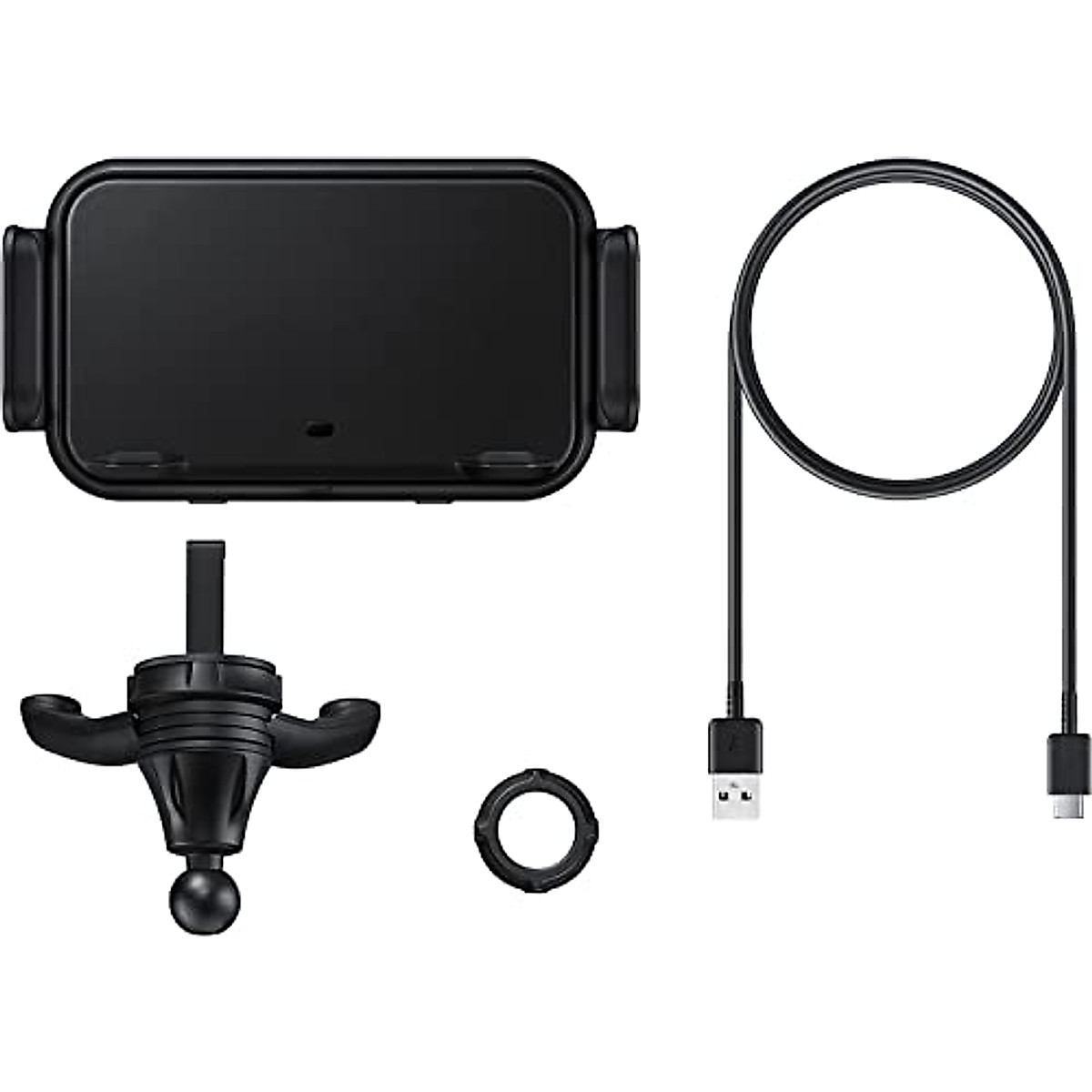 SAMSUNG Wireless Car Charger Fast Charge (2022), Universally Compatible with Qi Enabled Phones in Vehicle - Retail Packaging - Black