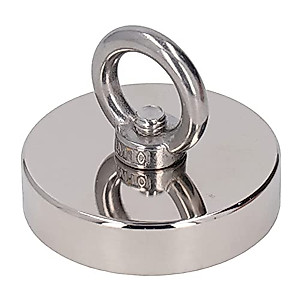 Salvage Magnet Kit, Multifunctional Easy to Install Good Stability NdFeB Strong Magnet with Ring Buckle for Hoisting for Treasure Hunting