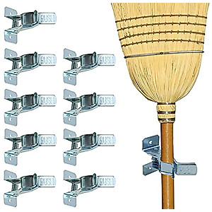 Harrier Wall-Mount Spring Clamps for Tools, Rakes and Brooms, 10-Pack