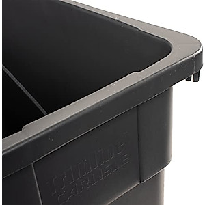 Carlisle FoodService Products TrimLine Plastic Rectangle Waste Container, 15 Gallons, Grey