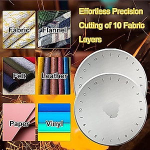 Rotary Cutter Set, 38PCS 45mm Rotary Fabric Cutter Wheel Set, Fabric Cutter Wheel, Quilting Rotary Cutters Rolling Fabric Cutter Wheel and A3 Mat, Rotary Rolling Cutter For Sewing, Quilting(Pink)