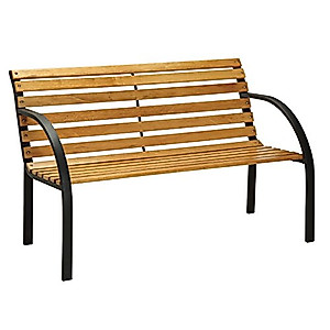 Furniture of America Bellina Outdoor Bench, Black