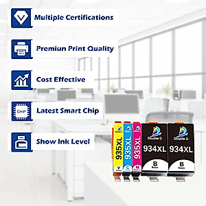 DOUBLE D 934 and 935 Ink Cartridges Compatible Replacement for HP 934XL 935XL for HP Officejet Pro 6830 6230 6815 6835 6812 6820 6220 6810 Printers (3 BK,2C,2M,2Y, 9 Pack)
