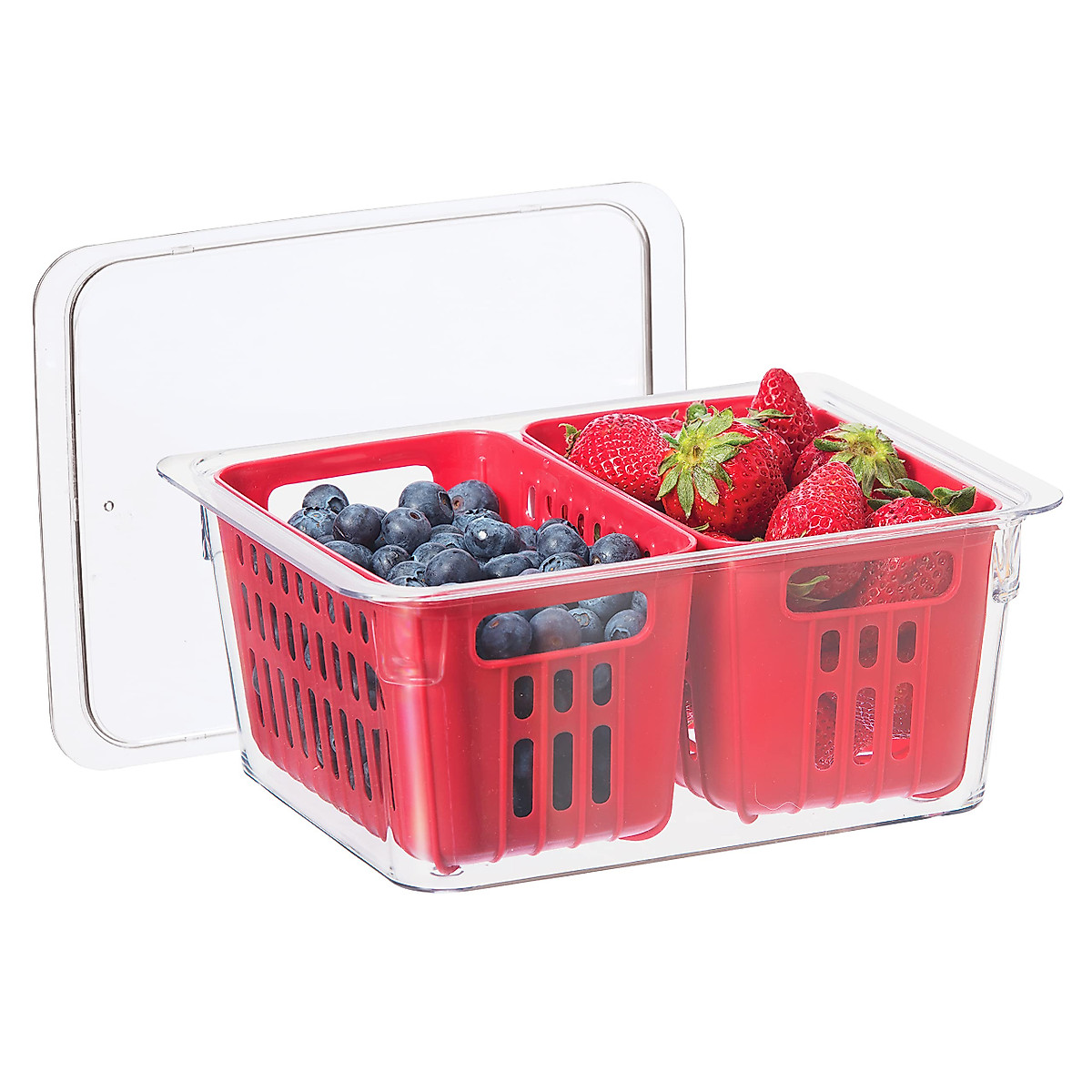 Oggi 5170 Berry Bin - Double Basket, Red