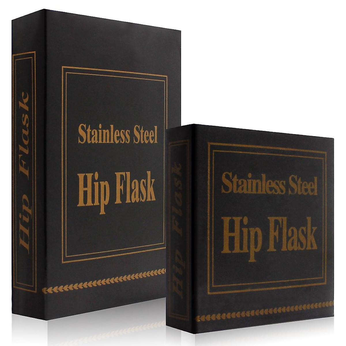 maxin 2 Packs Hip Flask with Funnel, 5oz and 8 oz tainless Steel Leak Proof Liquor Hip Flasks with Funnel for Storing Whiskey,Alcohol, Rum and Vodka