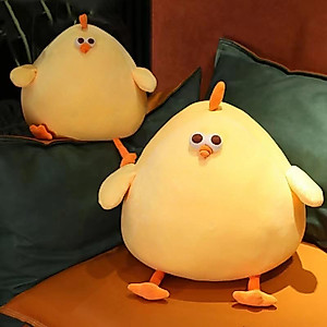 Hgplvxj Fat Chicken Plush Toy, Soft Mother Hen Plush Pillow Chicken Stuffed Animal Birthday for Kids(9inch)