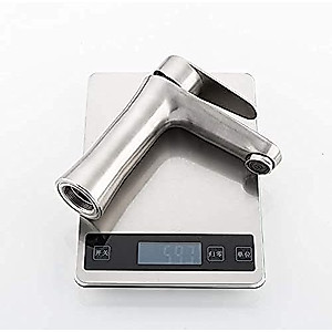 Kitchen Taps 304 Stainless Steel Brushed Bathroom Basin Faucet Sink Mixer Taps Vanity Hot and Cold Water Mixer Bath Faucets