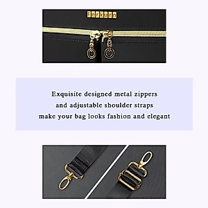 Ferkurn Laptop Bag Case 14 15 15.6 Inch Women Men Computer Bag for Dell Inspiron XPS/HP Pavilion/Surface/Lenovo Thinkpad Ideapad/ASUS Vivobook/Acer Chromebook,Shoulder Briefcase Messenger Case,Black