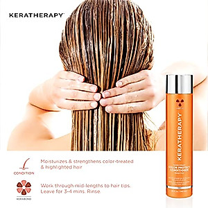KERATHERAPY Keratin Infused Color Protect Conditioner, 33.8 fl. oz., 1000 ml - Gluten Free Color Protecting Conditioner for Color Treated Hair with Kerabond Technology, Red Raspberry Oil, Omega 3 & 6
