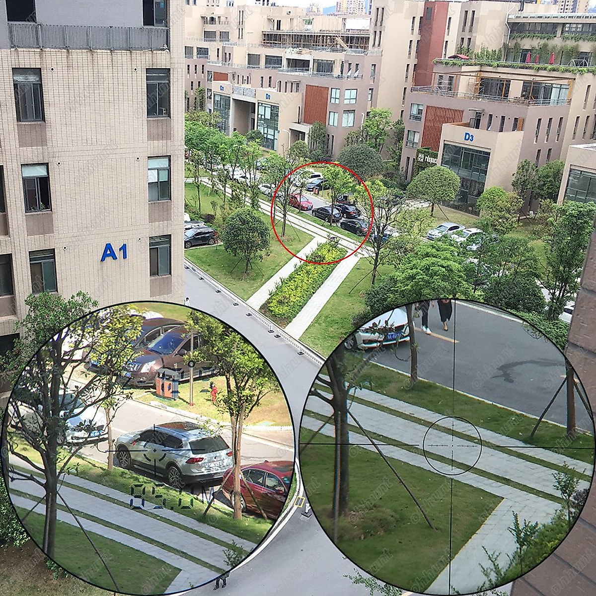 ohhunt 4.5x20E Compact Hunting Rifle Scope Red Illuminated Glass Etched Reticle Riflescope with Flip-Open Lens Caps and Rings