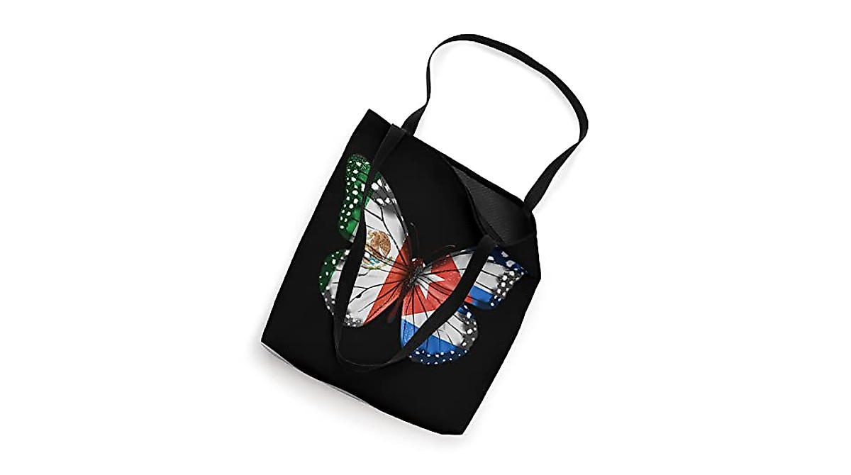Mexican Cuban Flag Butterfly Tote Bag - Unique Design & Durable