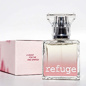 CHARLOTTE RUSSE Refuge Perfume Spray - Fresh Fruity Floral Fragrance for Daytime Wear, Evening Wear and Special Occasions - Raspberry, Peach, Apple, Sandalwood - 1.7 oz / 50 ml