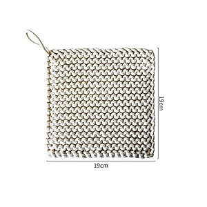 OSALADI Japanese Pot Holders Crochet Woven Hot Dishes Pans Mat Weave Cotton Trivets for Hot Dishes Hot Pot Holders （ 19CM ）