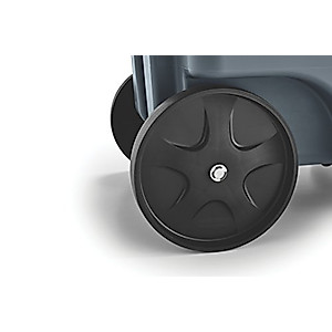 Rubbermaid Commercial Products BRUTE Rollout Step On Trash/Garbage Can with Casters - 32 Gallon - Gray