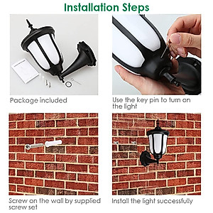 ZHUANYIYI Solar Lights Outdoor,Solar Garden Lights Outdoor Light with Flickering Home Garden Decor,LED Flame Light,Garden Villa Outdoor Street Light