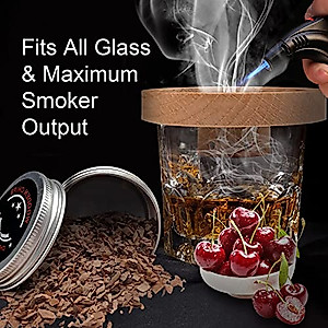 UCHIHA Cocktail Smoker Kit Old Fashioned Smoker for Whiskey, Cocktails, Drink, Wine, Cheese and Bourbon Smoker Kit, Gift for Drinks Smoker Lover, Brown