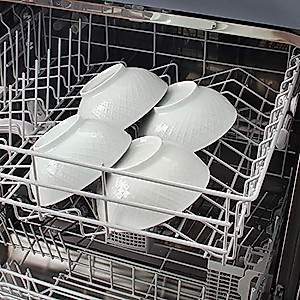 Y YHY Ceramic Bowls, 16 oz Japanese Rice Bowl, Porcelain Cereal Bowls for Kitchen - Nice Choice of Thanksgiving & Christmas Gifts, Blue Bowl Set of 4, Microwave and Dishwasher Safe