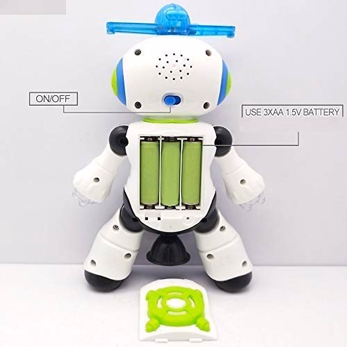 SIDD Dancing Robot with Music, Robot for Kids with 3D Flashing Lights, 360 Degree Rotation Toy Robot for Kids -Plastic,Multi Color,Pack of 1