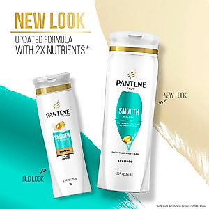 Pantene Shampoo with Frizz Control, Smooth & Sleek, Safe for Color-Treated Hair, 355 mL