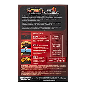 Better Wood Products Fatwood Firestarter Box, Assorted sizes, 18-Pounds