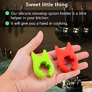 2 sets Silicone Spoon Rest for Stove Top，Spatula Rest for Stove Top,Silicone Spoon Holder for Stove Top ，spoon rest for kitchen counter