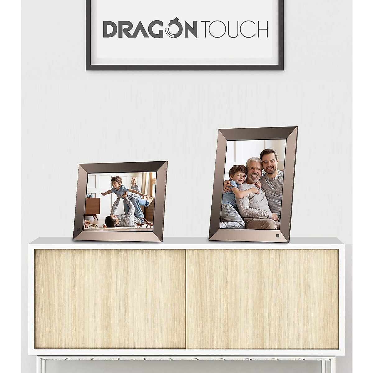 Dragon Touch 10 Inch WiFi Digital Picture Frame,Adjustable Magnetic Stand,IPS Touch Screen HD Display,16GB Storage,Motion Sensor,Auto-Rotate,Share Photos and Video via App and E-mail(Classic 10 Elite)