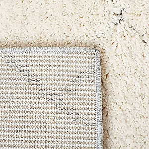 MARTHA STEWART Collection by SAFAVIEHLucia Shag Collection 8' x 10' Light Grey/White MSR0727F Non-Shedding Living Room Dining Bedroom Area Rug