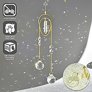 2Pieces Brighter Home Suncatcher Crystal Prism Hanging Ornament Rainbow Maker Perfect Decoration for Home Garden Car Wedding Party Gift Christmas Day
