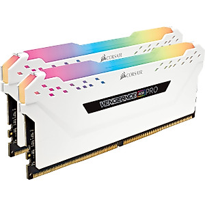 CORSAIR VENGEANCE RGB PRO 16GB (2x8GB) DDR4 3600MHz C18 LED Desktop Memory - White