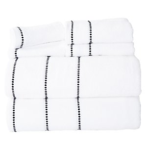 6PC Towel Set - 525GSM 100% Cotton Bathroom Essentials with 2 Bath Towels, 2 Hand Towels, and 2 Wash Cloths - Absorbent Sheets for Bath, Shower, Gym, Spa, and Dorm Room by Lavish Home (White)