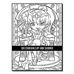100 Chibi Girls: An Adult Coloring Book Collection with Cute Girls, Fantasy, Horror, Christmas, and More!