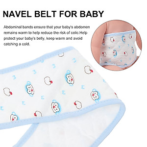 ARTIBETTER 3Pcs Cotton Baby Belly Band Baby Umbilical Cord Belly Band Breathable Cotton Navel Protection Belt for Infant Newborn