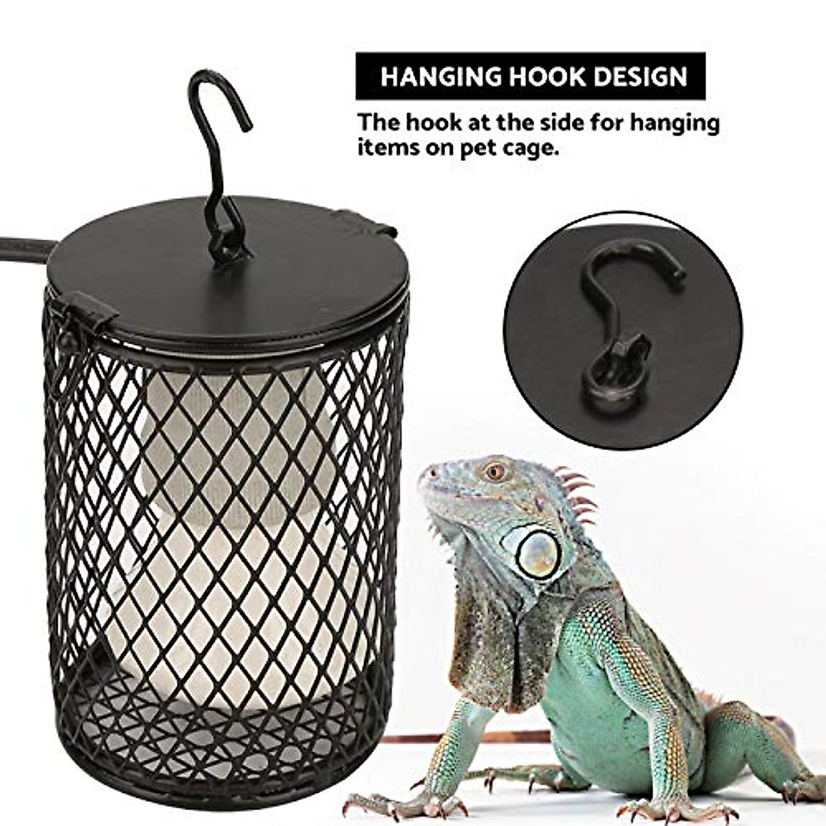Heat Lamps, for Warming The Reptile, for Aquarium Home, No Harm, Soft Light, Reusable, Durable, for Lizard Snake Chameleon Turtle Bird Chicken, Wont Affect The Living Habits, 2 Colors (White)