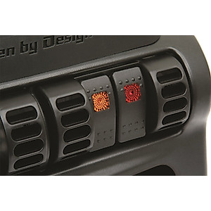 Daystar, Jeep TJ Wrangler and XJ Cherokee Air Vent switch panel, rocker switches sold separately, fits 1997 to 2006 Jeep TJ and 1997 to 2001 Jeep XJ Cherokee, 2/4WD, KJ71032, Made in America,Black