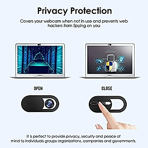 kkhouse 20PCS Mobile Phone Privacy Sticker Webcam Cover Shutter Magnet Slider Plastic for Phone Web Laptop Tablet Camera Cover (Black)