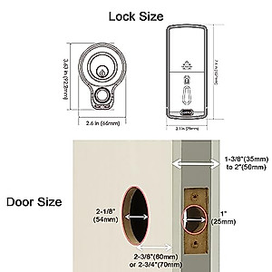 Lockly Flex Touch, Bluetooth Smart Door Lock, Keyless Entry Door Lock, 3D Biometric Fingerprint Deadbolt, Auto Lock, Monitoring Alert (Satin Nickel)