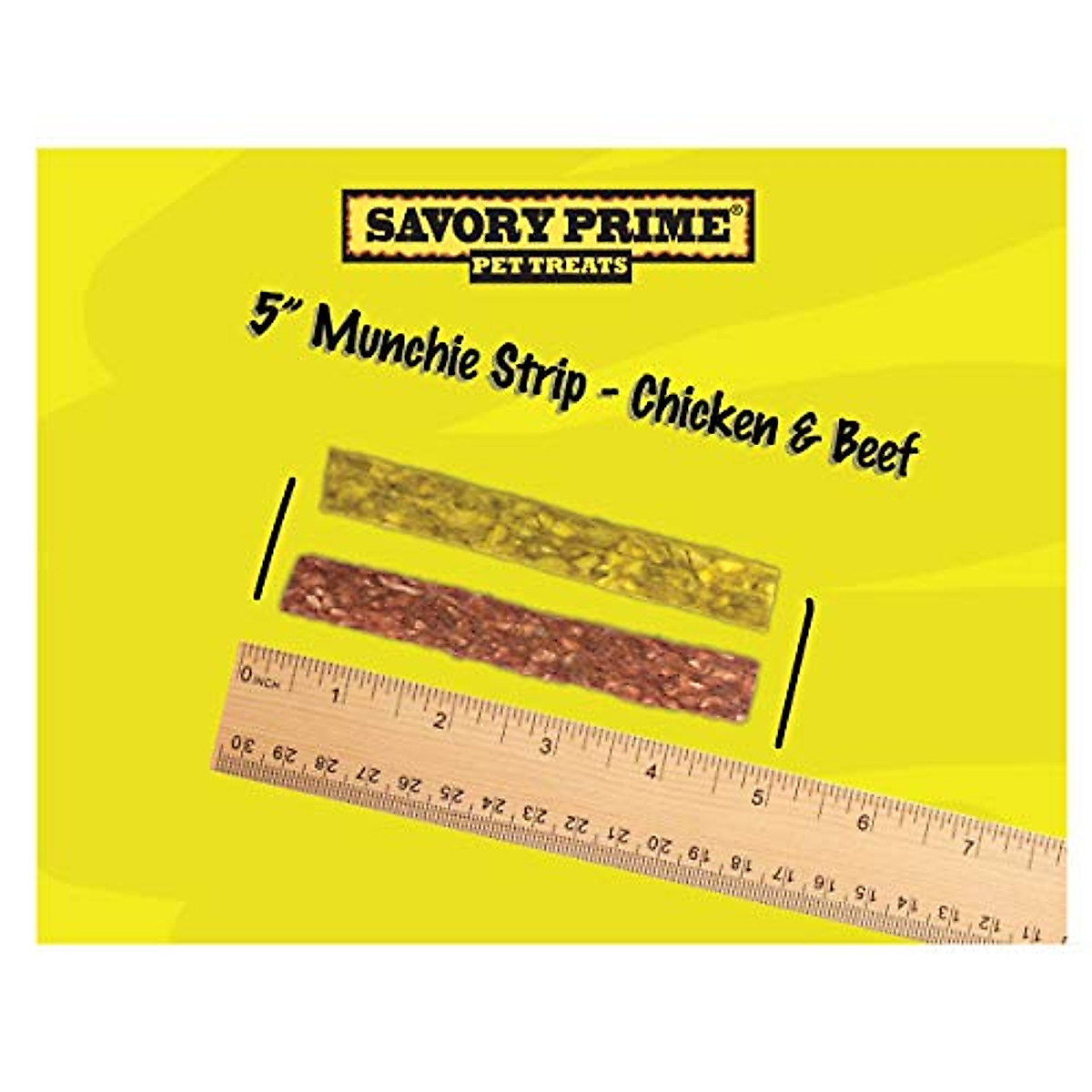 Savory Prime 36-Pack Munchie Strips, 5-Inch, Chicken And Beef