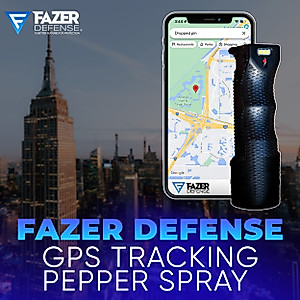 Smart Pepper Spray | 6-in-1 Features | 15 Feet Range, Free GPS Location, Blinding LED Flash, Powerful Alarm, UV Ink Tracking, Texts & Sends Voice Calls| Includes Free App | Refillable