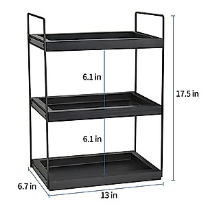 3 Tier Bathroom Countertop Organizer，Counter Standing Rack Cosmetic Organizer Holder,Bathroom Counter Organizer and Storage Shelf,Bathroom Counter Trays Storage,Kitchen Spice Counter