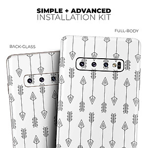 DesignSkinz Vertical Acsending Arrows Protective Vinyl Decal Wrap Skin Cover Compatible with The Samsung Galaxy S20 (Screen Trim & Back Glass Skin)