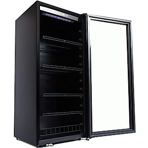 Whynter FWC-1201BB 124 Bottle Freestanding Cabinet Wine Refrigerators Free Standing, One Size, Black