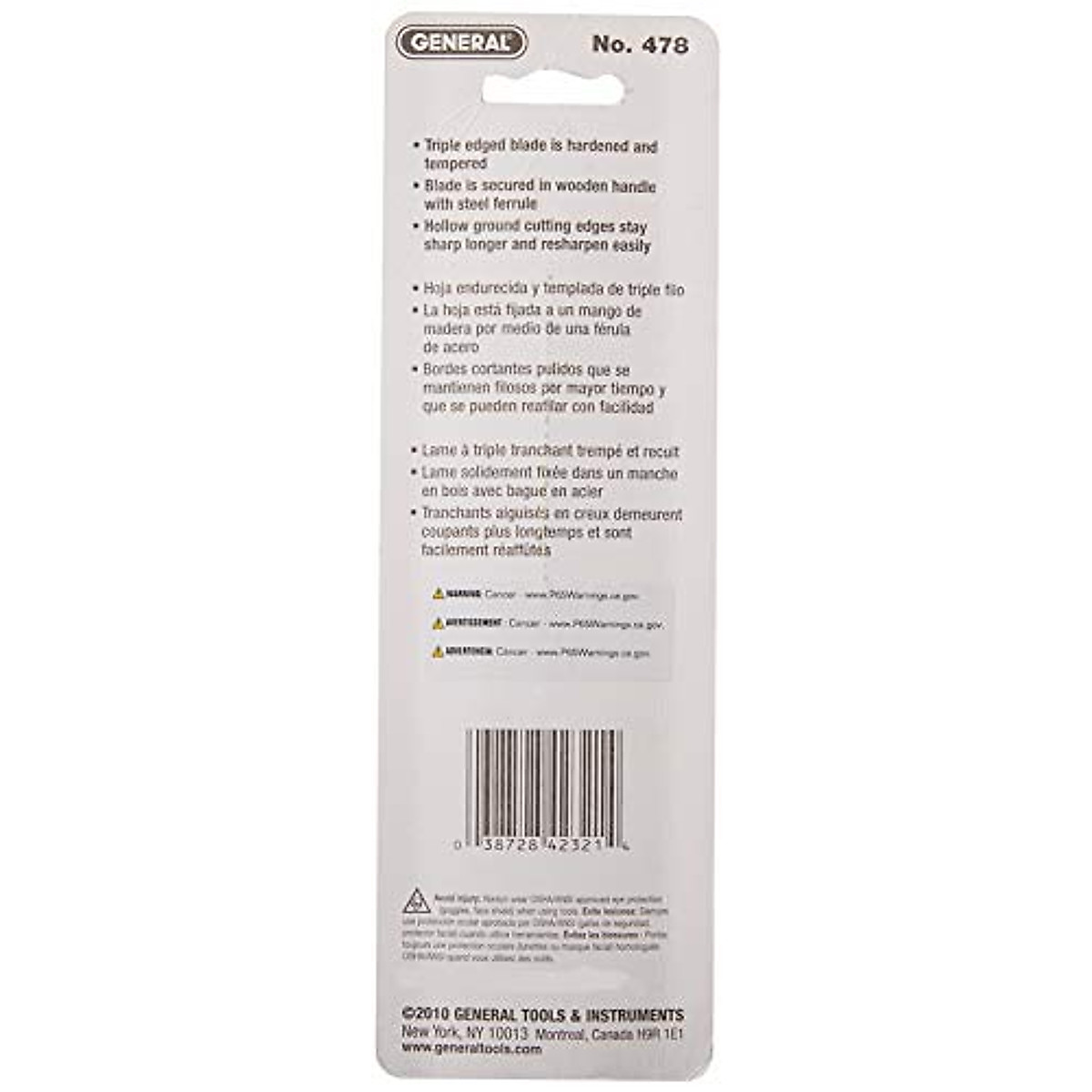General Tools 478 Triangular Scraper