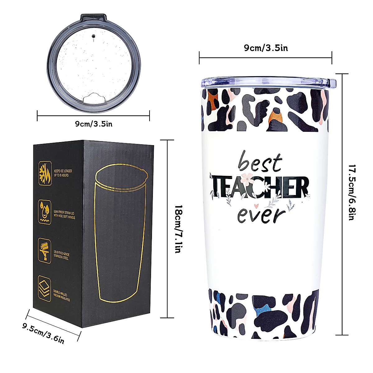 ONEHAUS Teacher Appreciation Gifts - Best 20 Oz Tumbler Teacher Gifts Ideas for Women Men- Cute Thank You Gifts for Daycare Preschool Teacher Appreciation Week