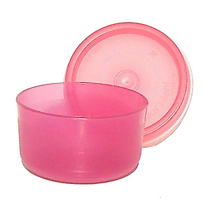 Tupperware Smidget Tiny Treasure Mini Bowl in Sheer Fuchsia with Sheer Pink Seal
