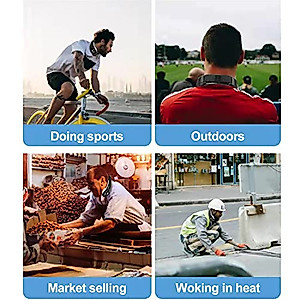 Eonthry USB Portable Air Cooler Mini Electric Air Conditioner Neck Cooling Fan (Updates Black)