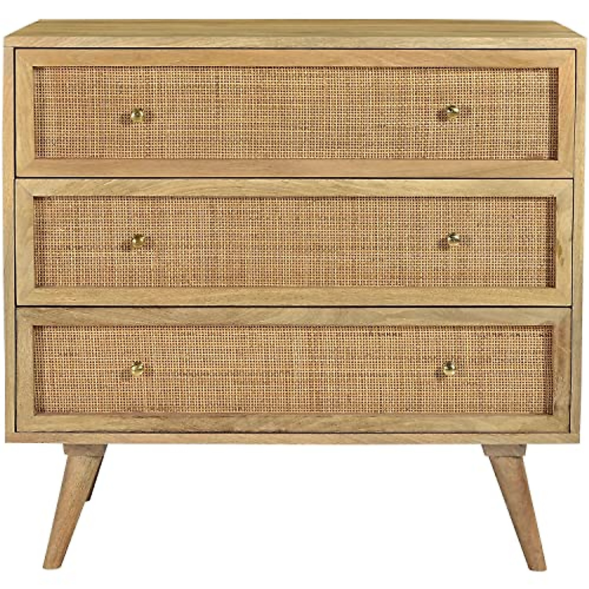 Cambridge Parkview 3-Drawer Mango Wood Chest in Natural, 33.5"W x 18"D x 31.5"H, 988010-NAT